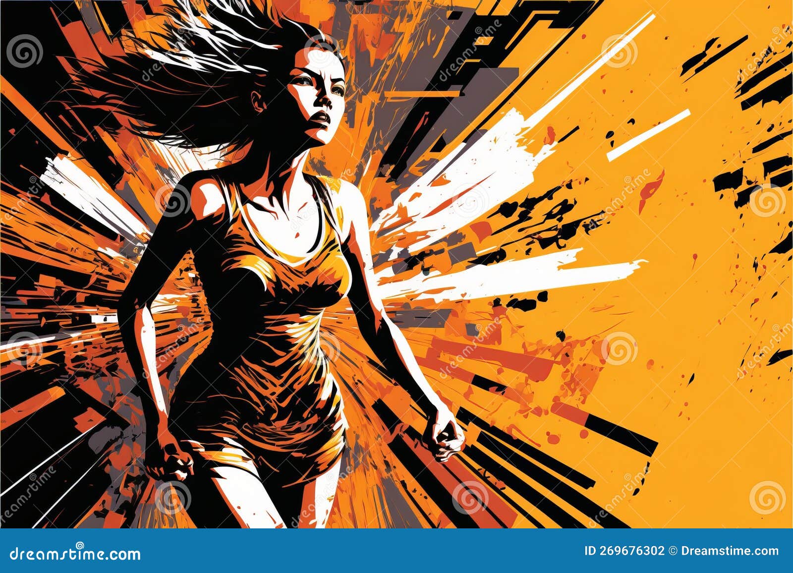 Daring Abstract Art (generative AI) Stock Illustration - Illustration ...