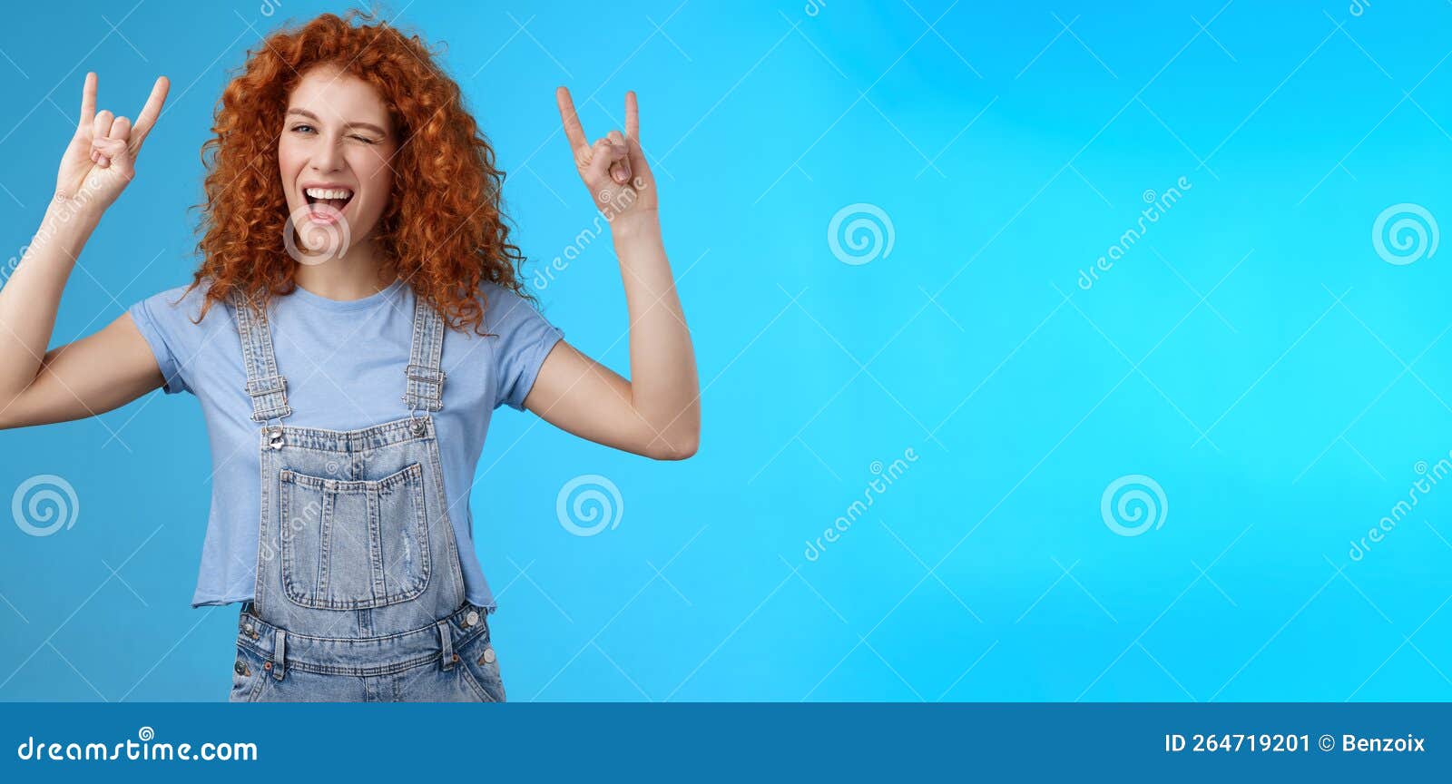 Daring Cool Sassy Redhead Ginger Girl Curly Natural Hairstyle Winking