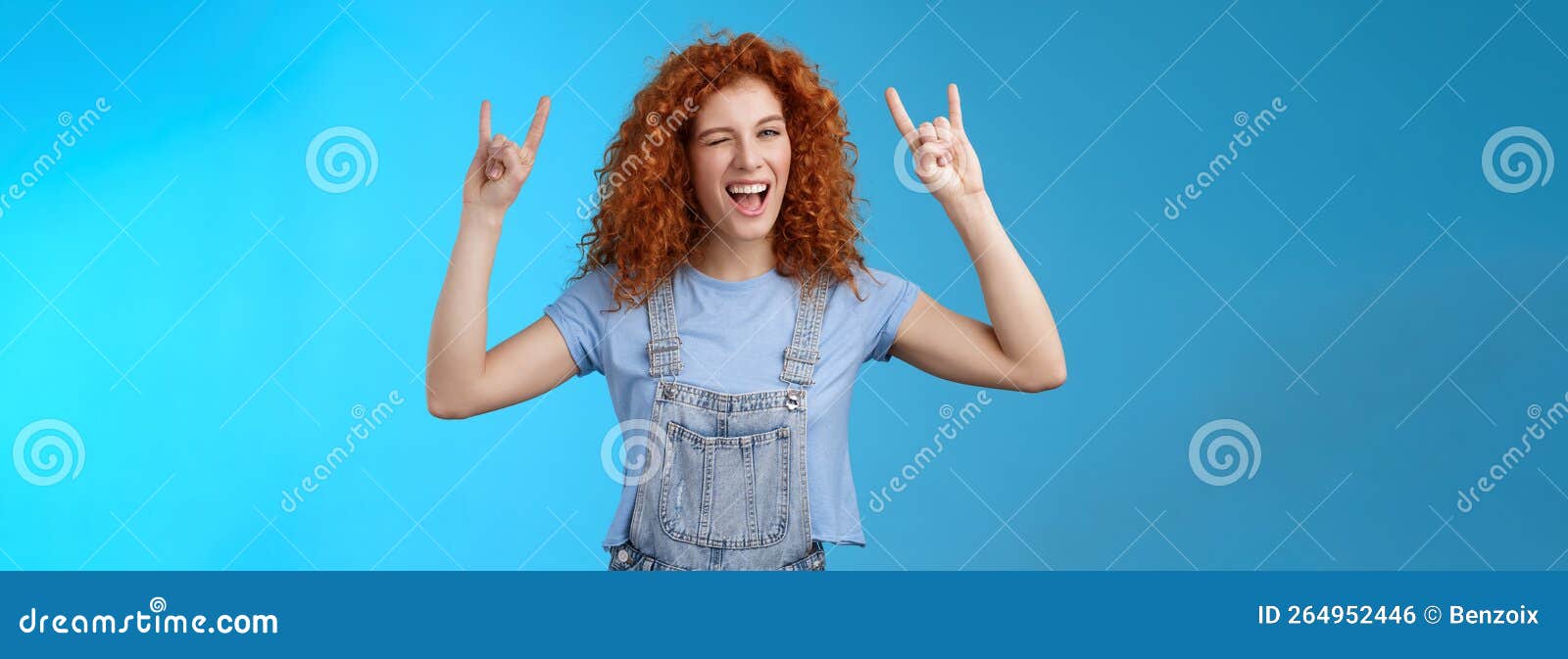 Daring Cool Sassy Redhead Ginger Girl Curly Natural Hairstyle Winking