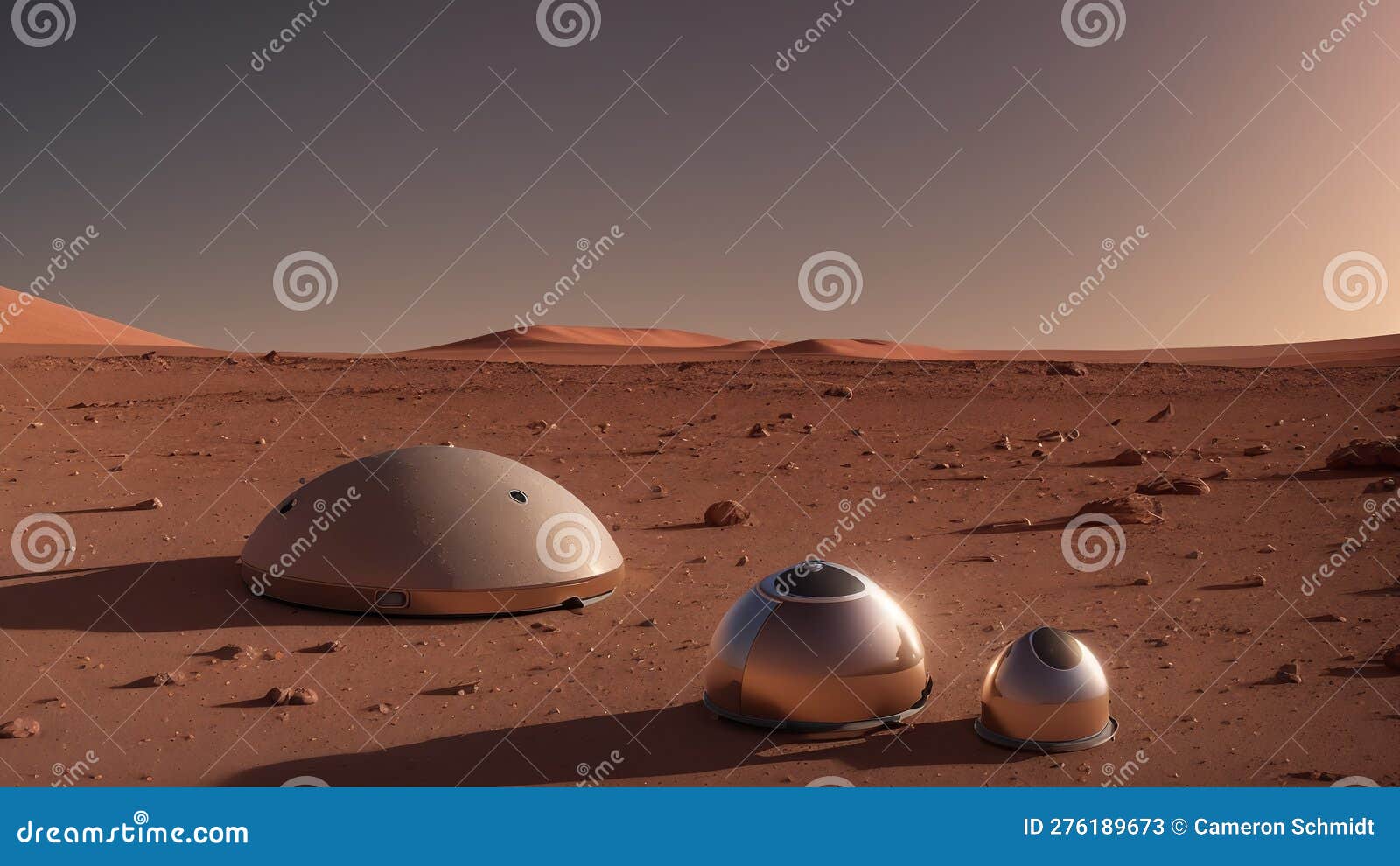 A Daring View of a Desert with a Space Station and Two Eggs AI ...