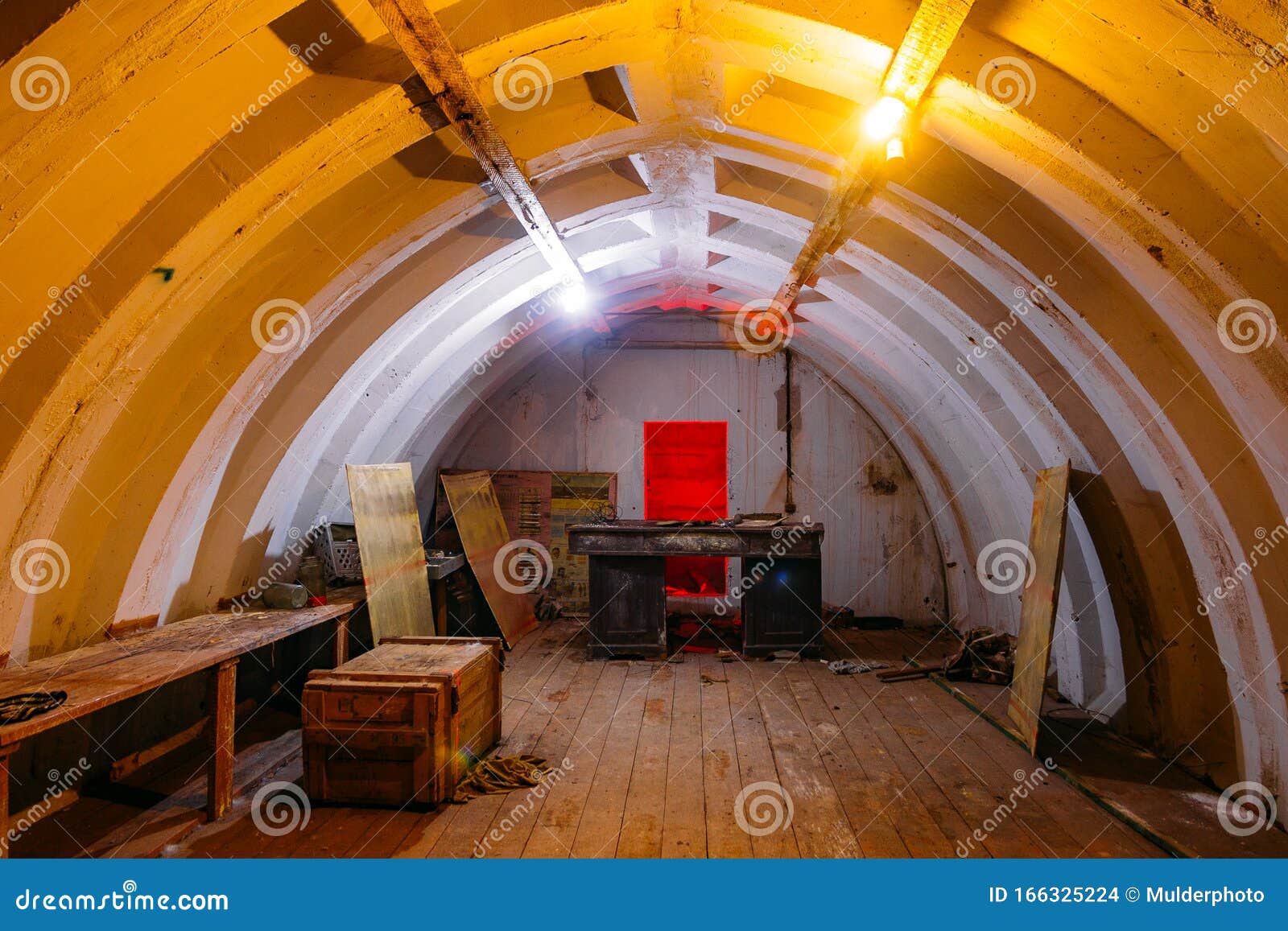 Dark Abandoned Soviet Bunker, Echo of Cold War Stock Photo - Image of ...