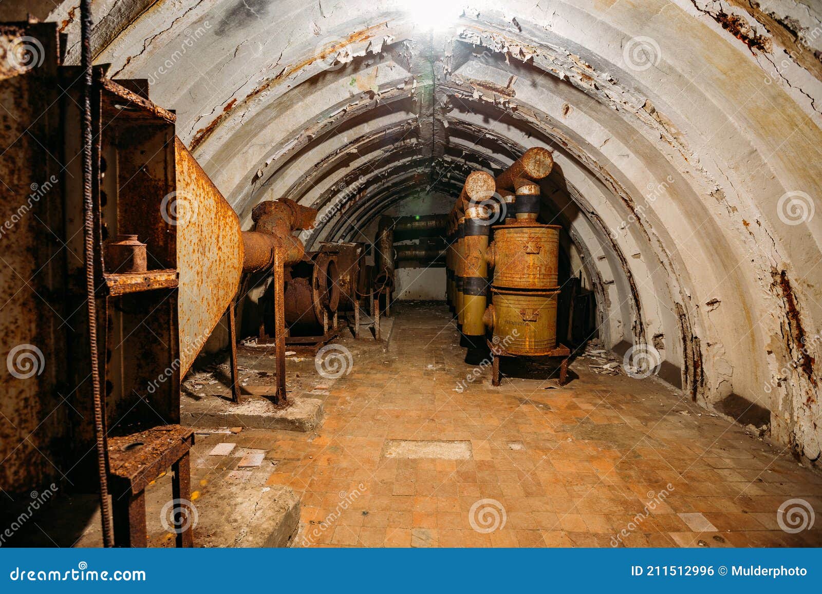 Dark Abandoned Soviet Bunker, Echo of Cold War Stock Photo - Image of ...
