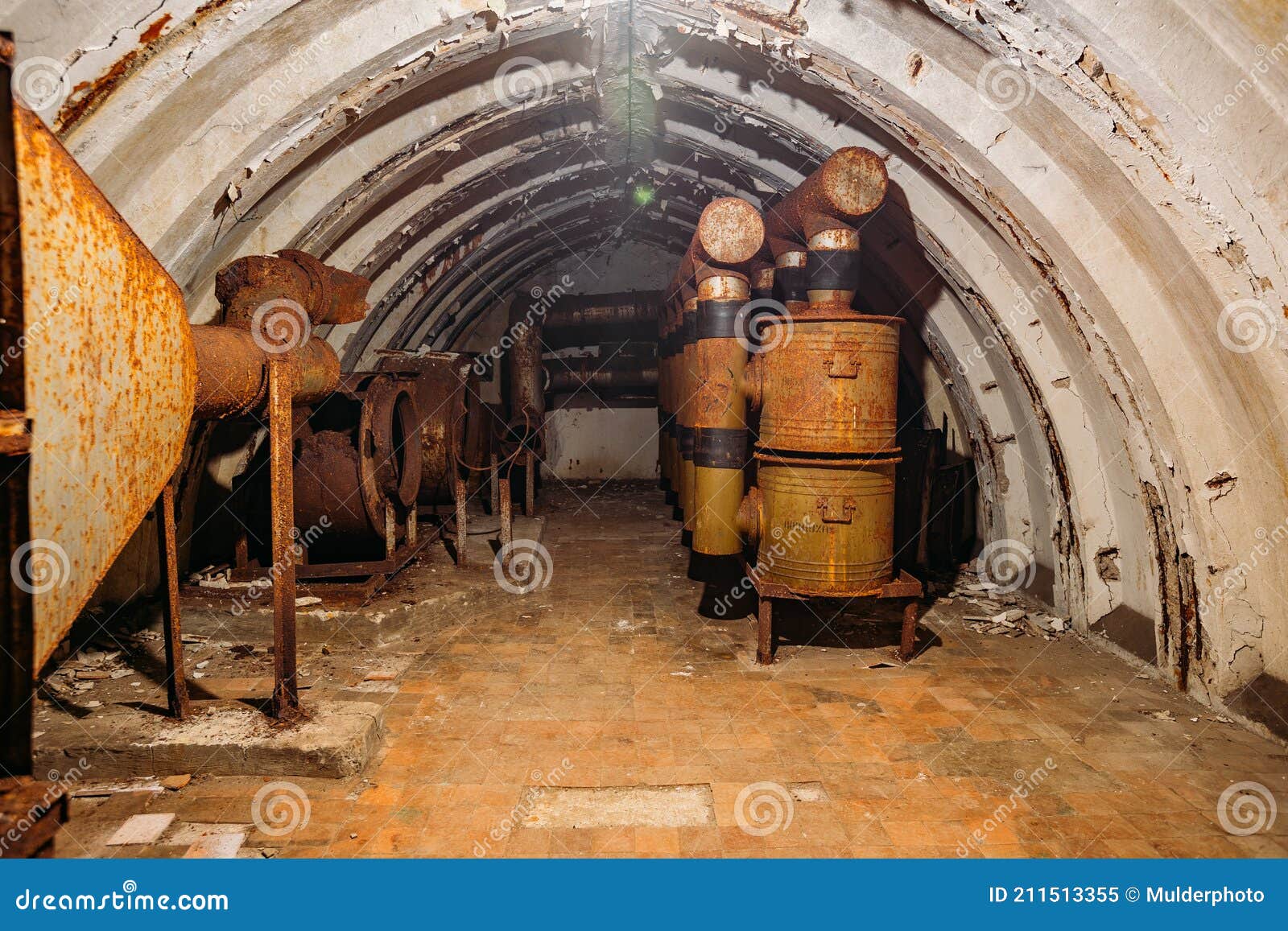 Dark Abandoned Soviet Bunker, Echo of Cold War Stock Image - Image of ...