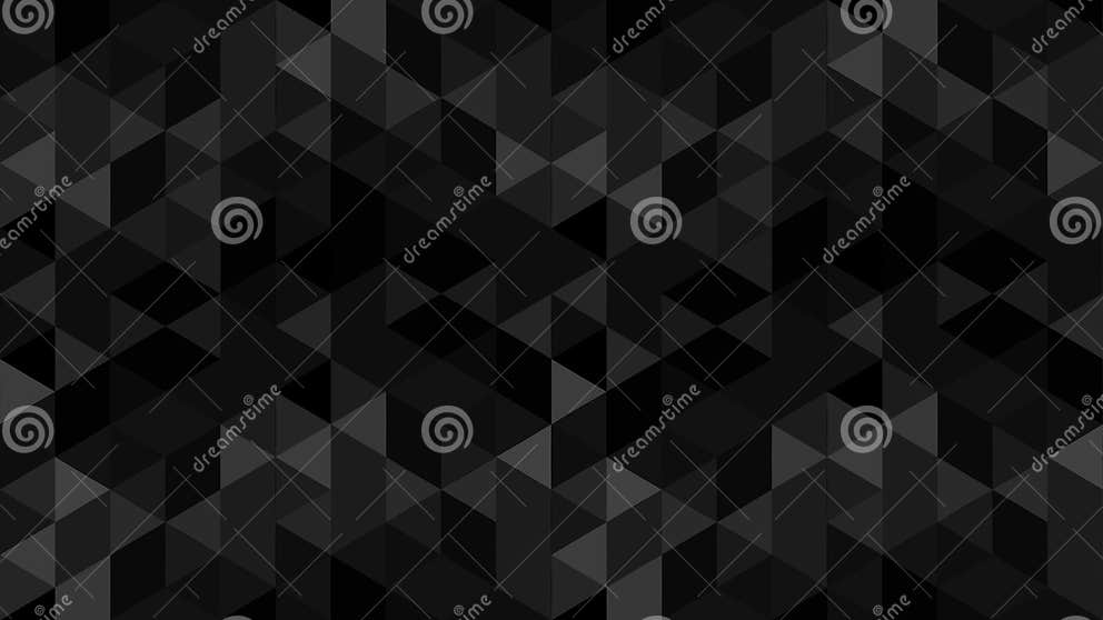 Dark Abstract Background, Black Triangle Pattern. Vector Geometric ...