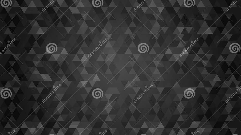 Dark Abstract Background, Black Triangle Pattern. Vector Geometric ...