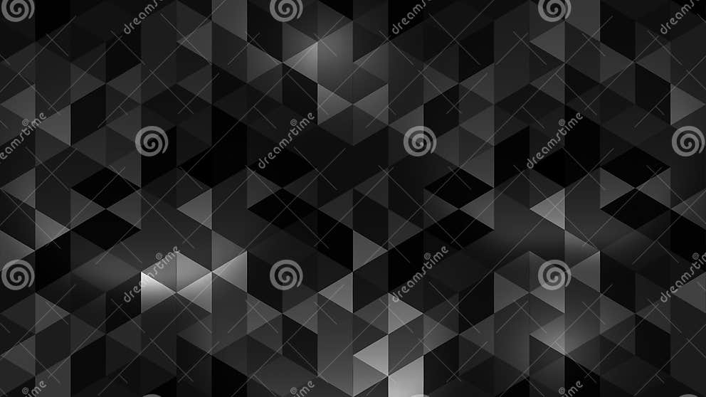 Dark Abstract Background, Black Triangle Pattern. Vector Geometric ...