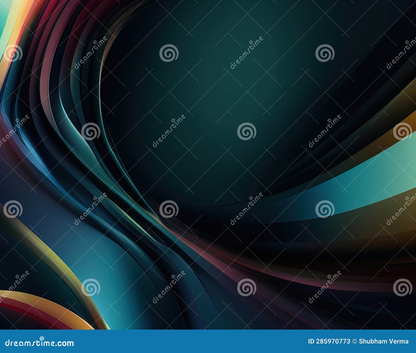 Dark Abstract Background with Gloss Effect Color Waves,, Motion ...