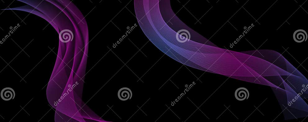 Dark Abstract Background with a Glowing Purple Abstract Waves, Abstract ...