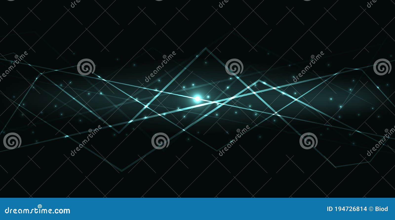 Dark Abstract Background with Green Translucent Luminous Lines Stock ...