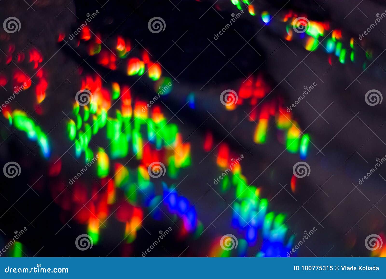 Dark Abstract Background with Overflow, Multicolored, Rainbow Bokeh and ...
