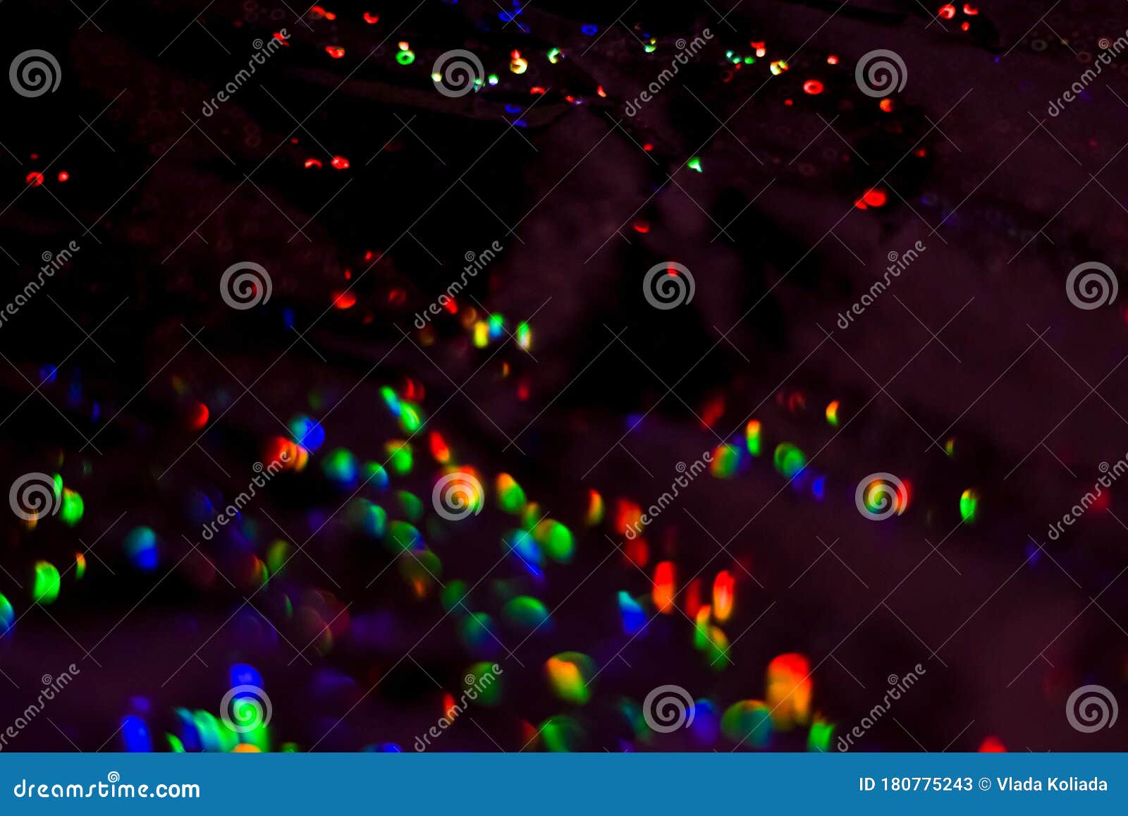 Dark Abstract Background with Overflow, Multicolored, Rainbow Bokeh and ...