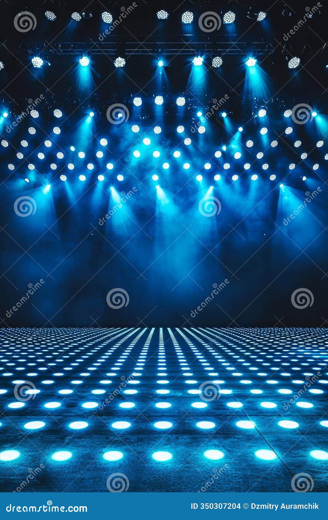 Dark Abstract Background. Rays of Neon on a Neon Stage Stock Photo ...