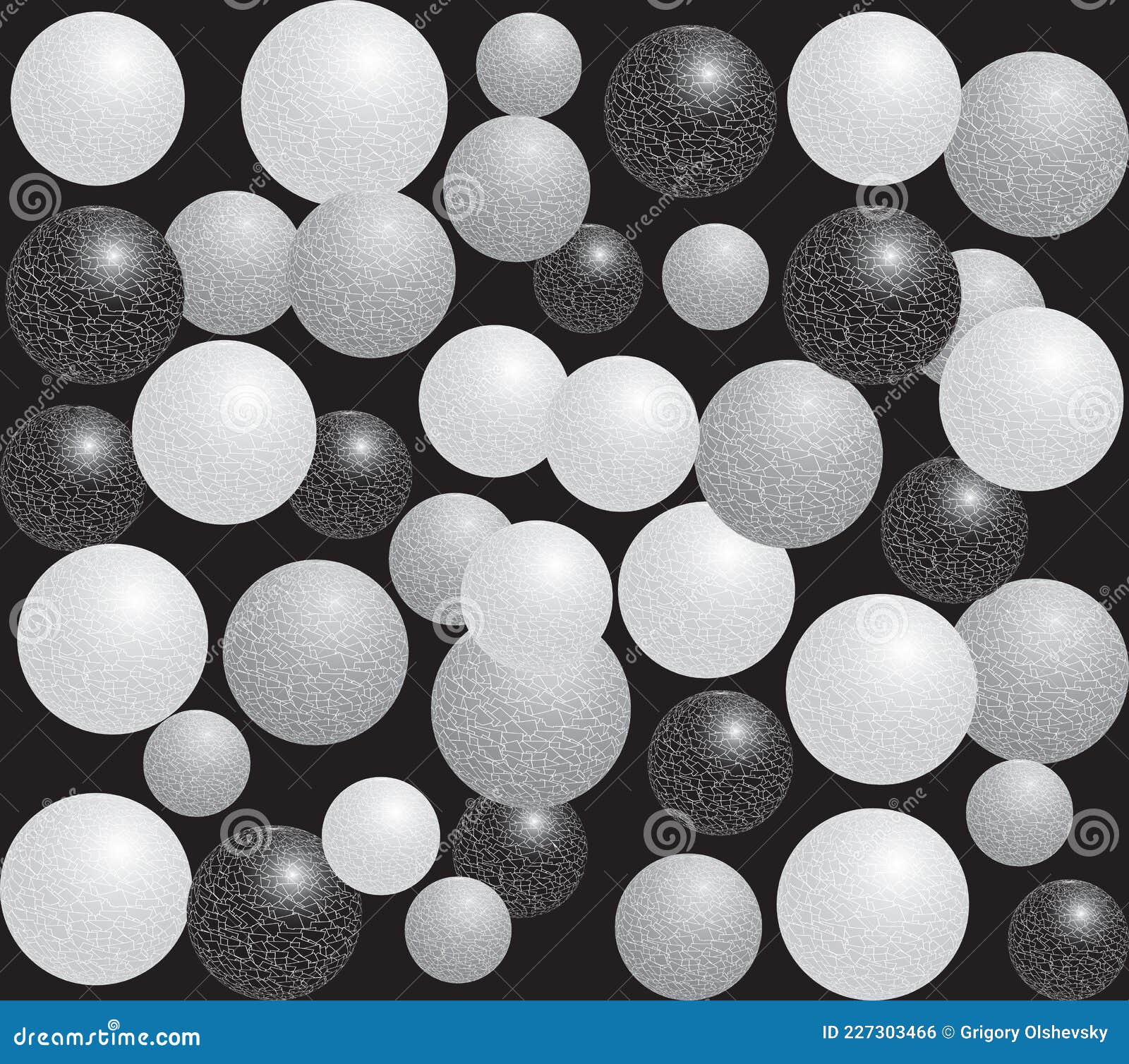 Dark Abstract Background with Spheres. Screen Vector Design for Mobile ...