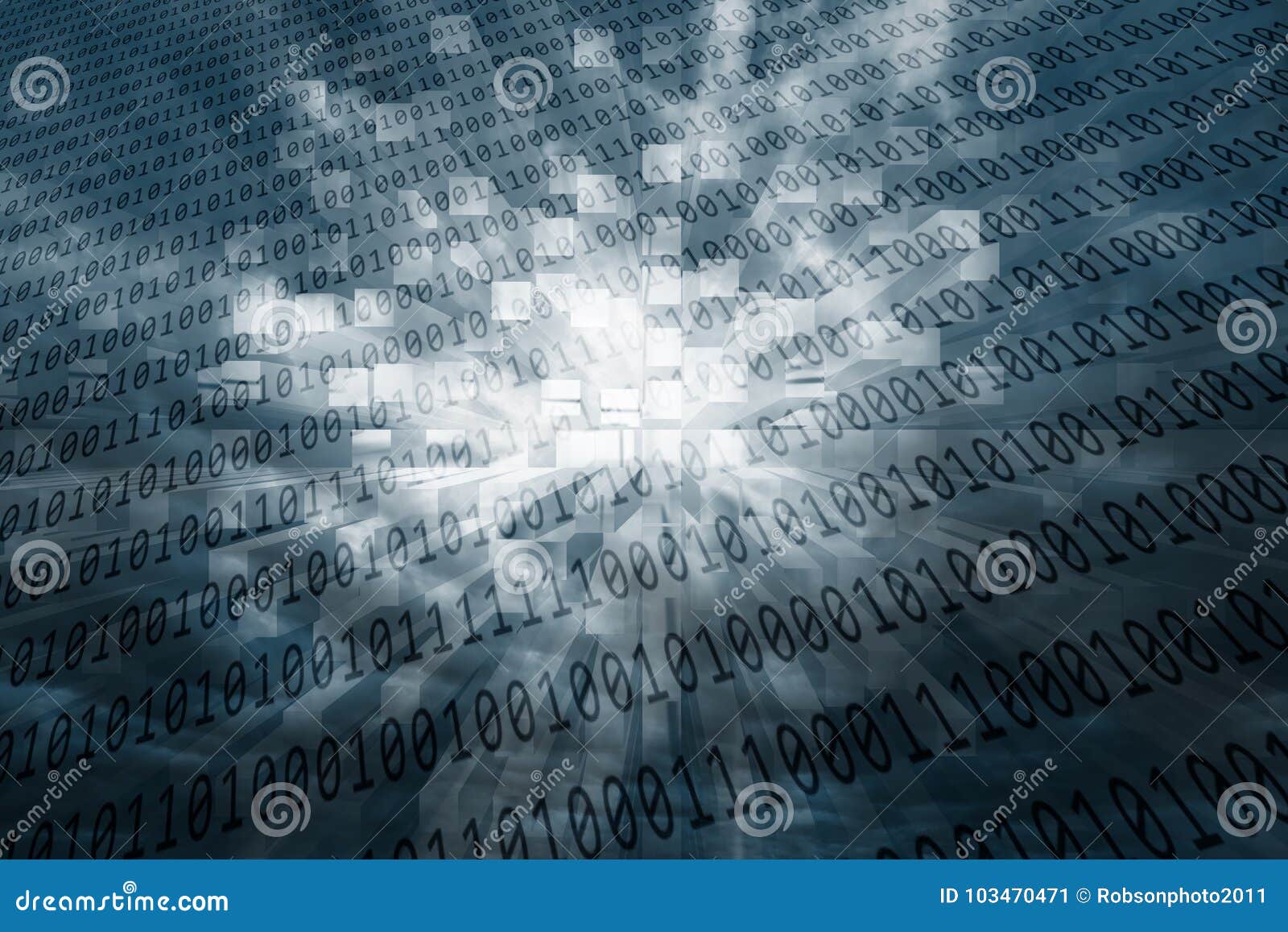 Dark Abstract Binary Numbers Background Stock Illustration ...