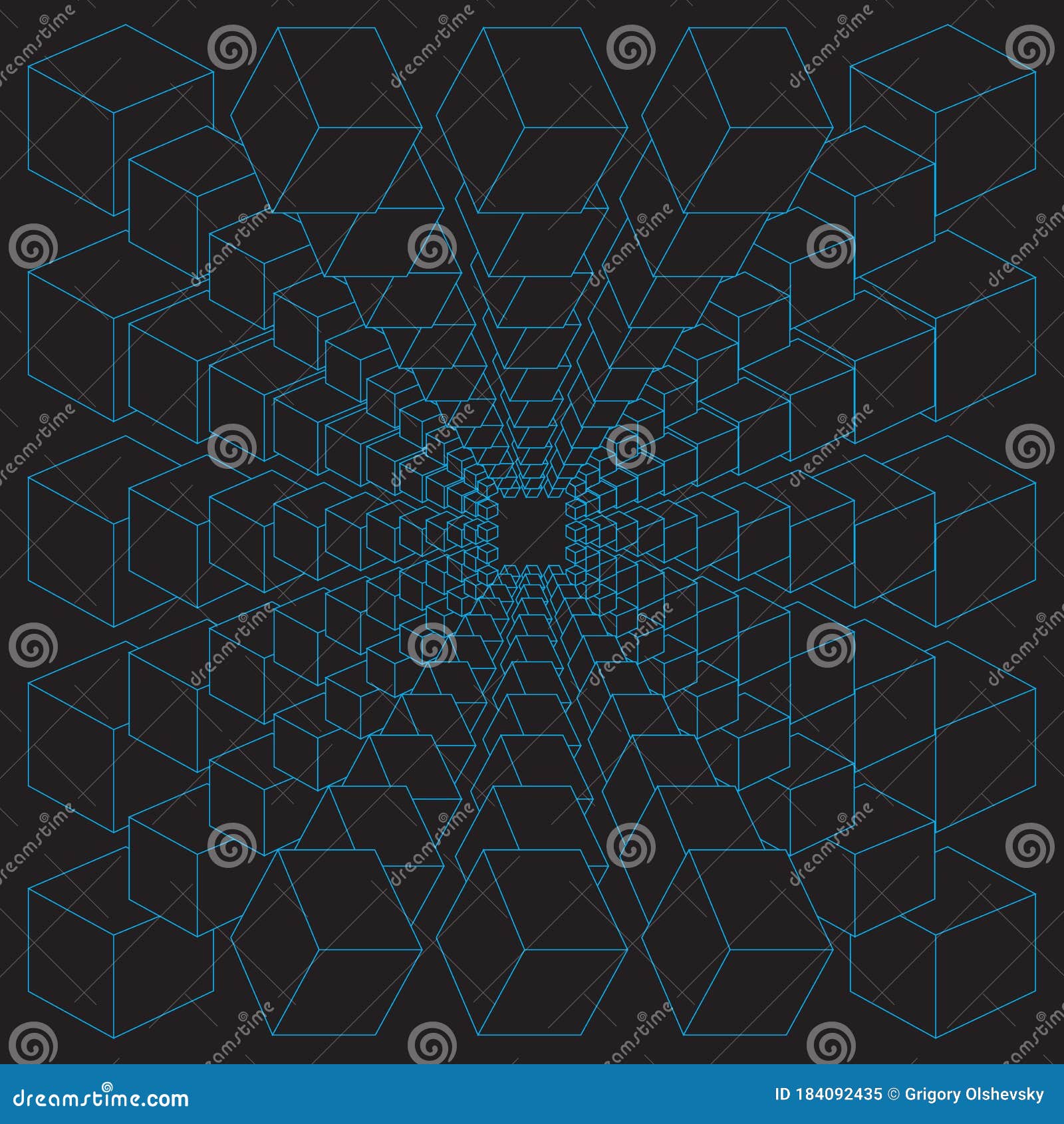 Dark Abstract Cubes Paint Background Stock Vector - Illustration of ...