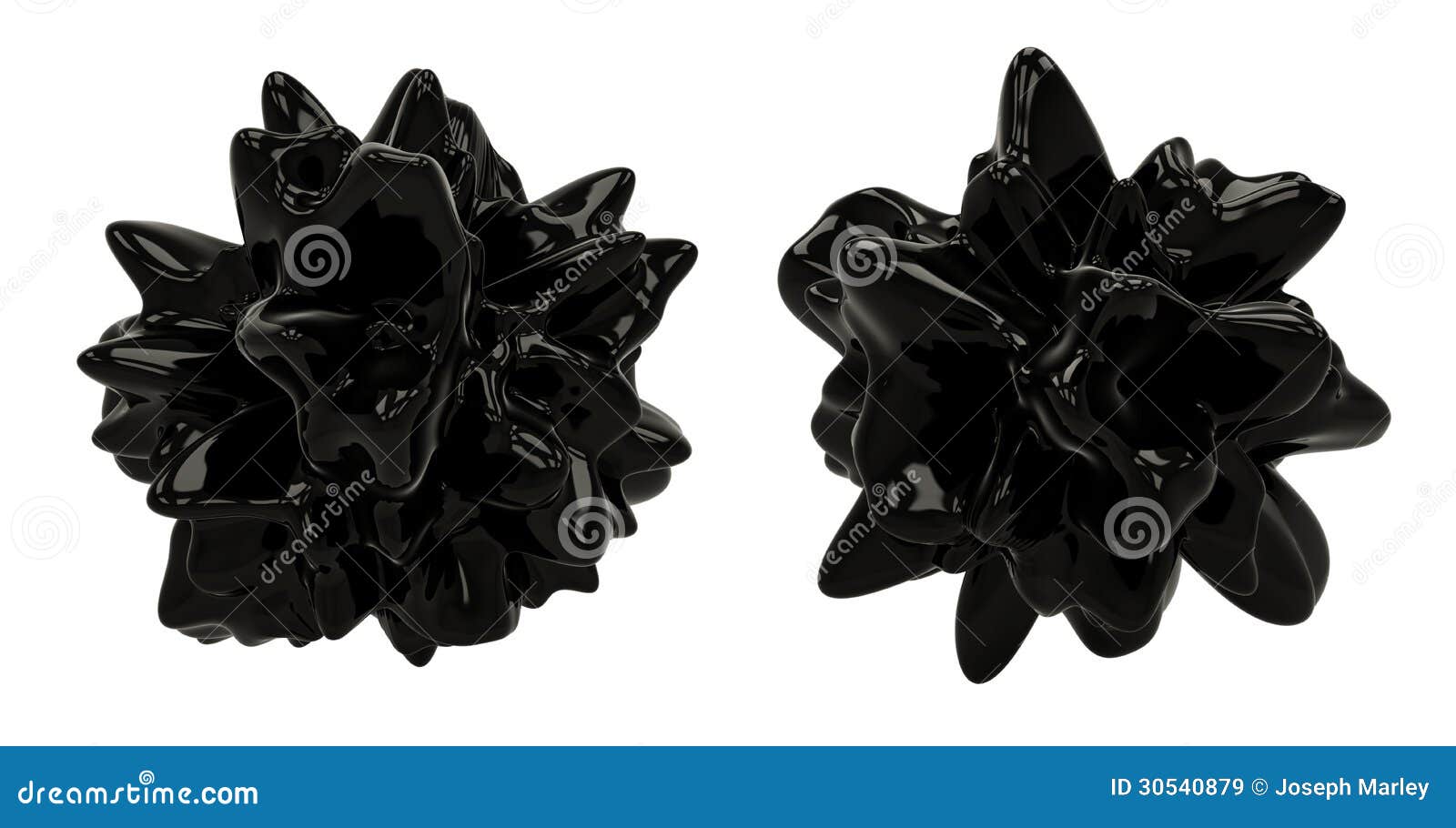 Dark Abstract 3D Objects stock illustration. Illustration of surreal ...