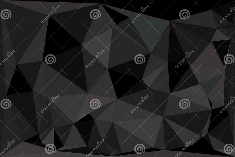 Dark Abstract Geometric Polygonal Background Featuring a Variety of ...