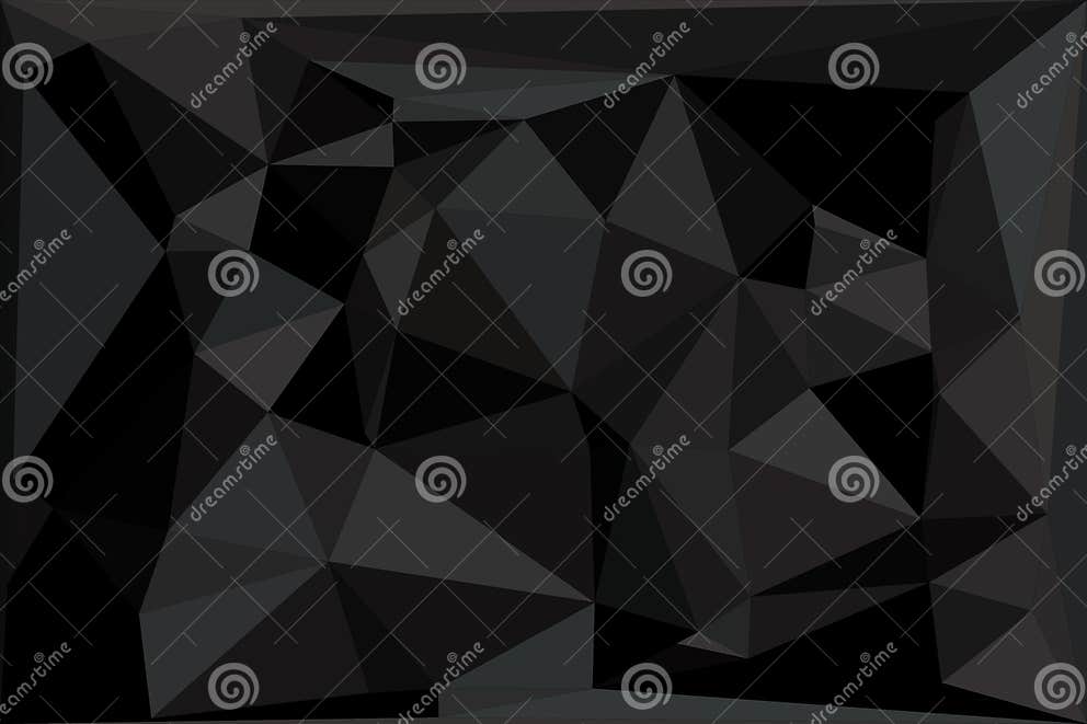 Dark Abstract Geometric Polygonal Background Featuring a Variety of ...