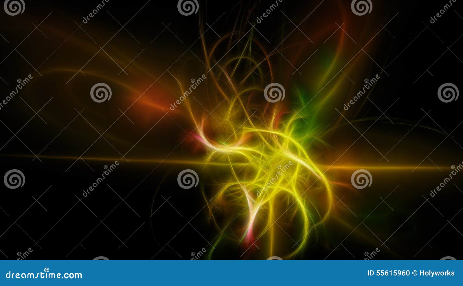 Dark Abstract Glow of Yellow Stripes Stock Illustration - Illustration ...