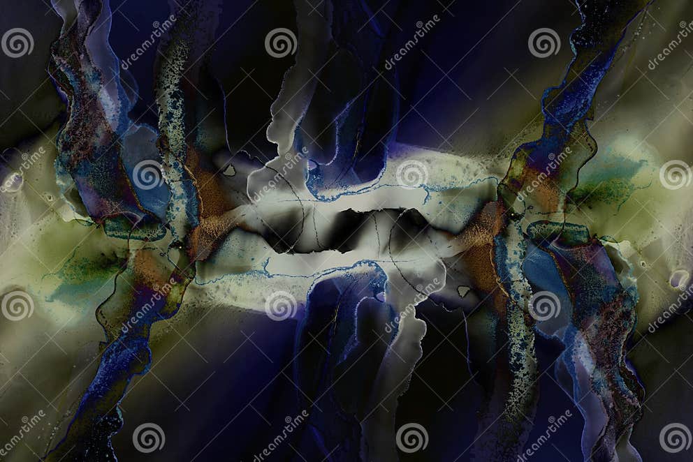 Dark Abstract Hand-drawn with Digital Processing Texture Stock Photo ...