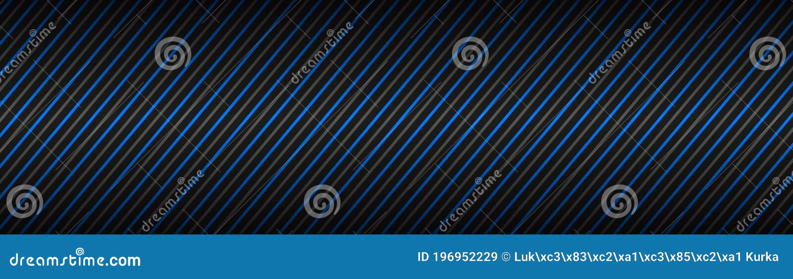 Dark Abstract Header with Blue and Gray Striped Pattern. Diagonal Lines ...