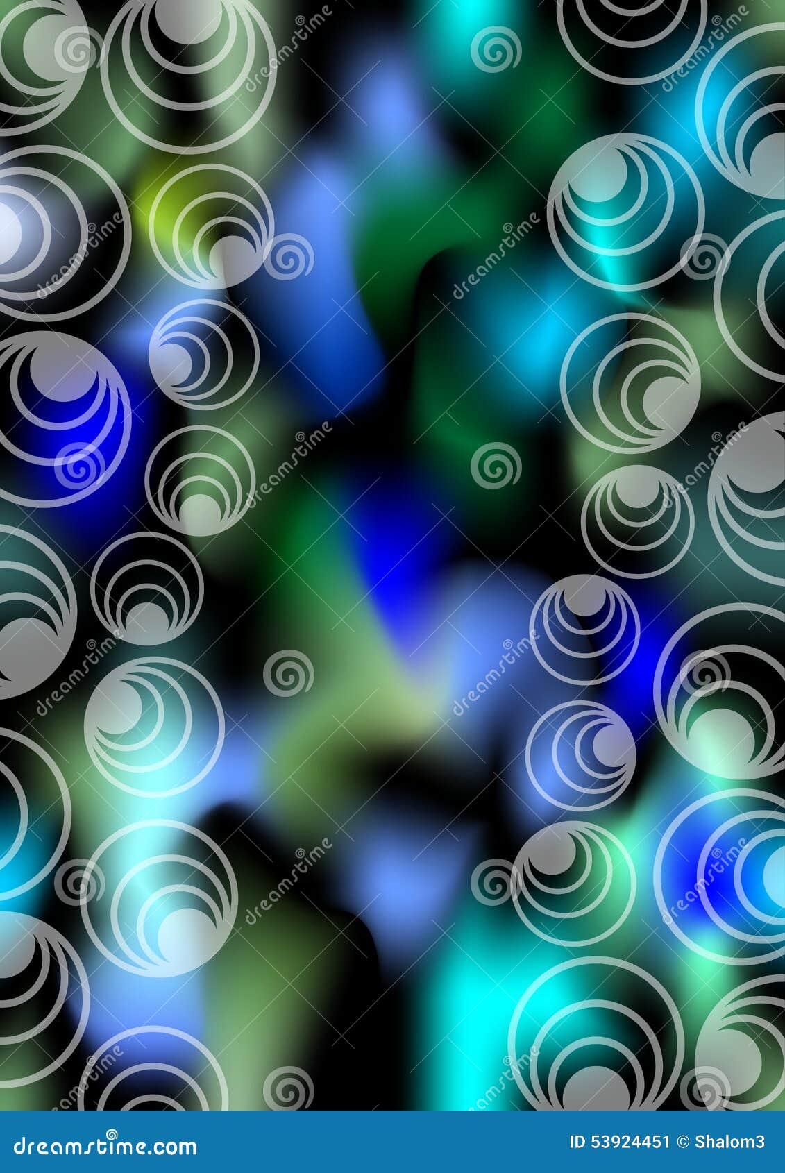 Dark Abstract Modern Vector Background with Eccentric Circles Stock ...