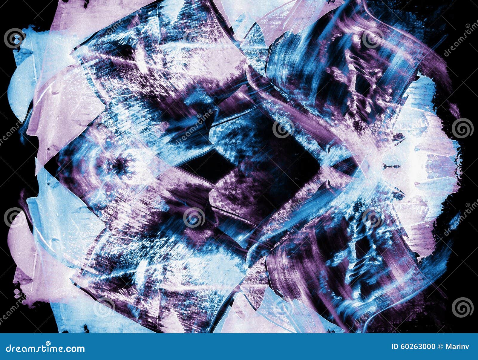 Dark Abstract Painting Painted with Acrylic Paints Stock Illustration ...