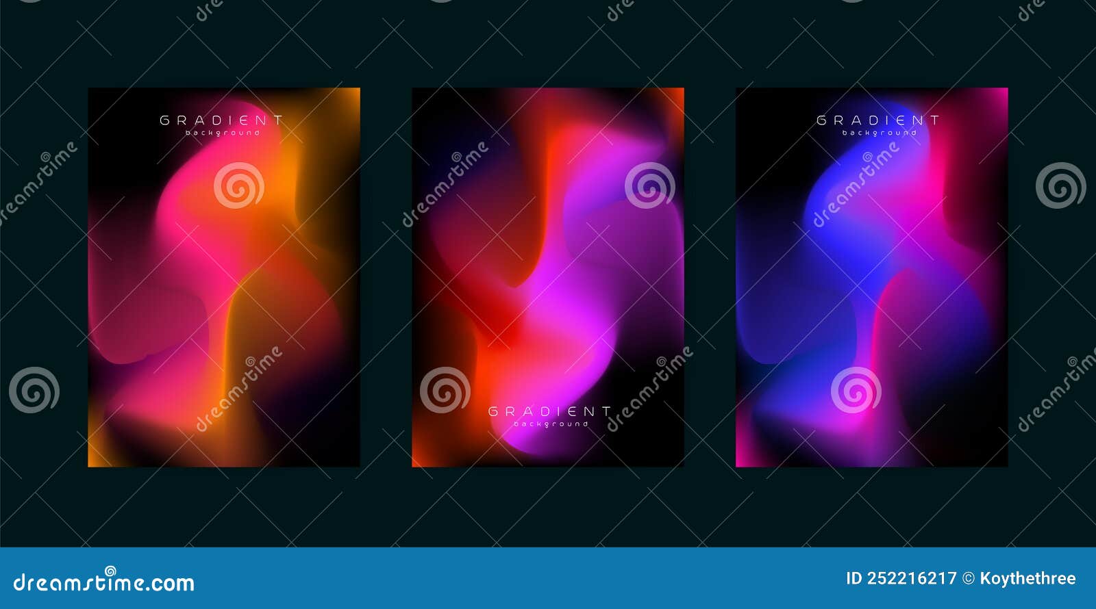 Dark Abstract Pastel Gradieent Background Design, Curved Shapes ...