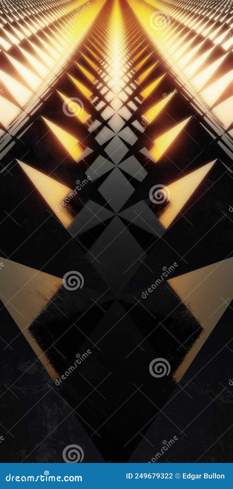 Dark Abstract Sci Fi Triangle Background Stock Illustration ...