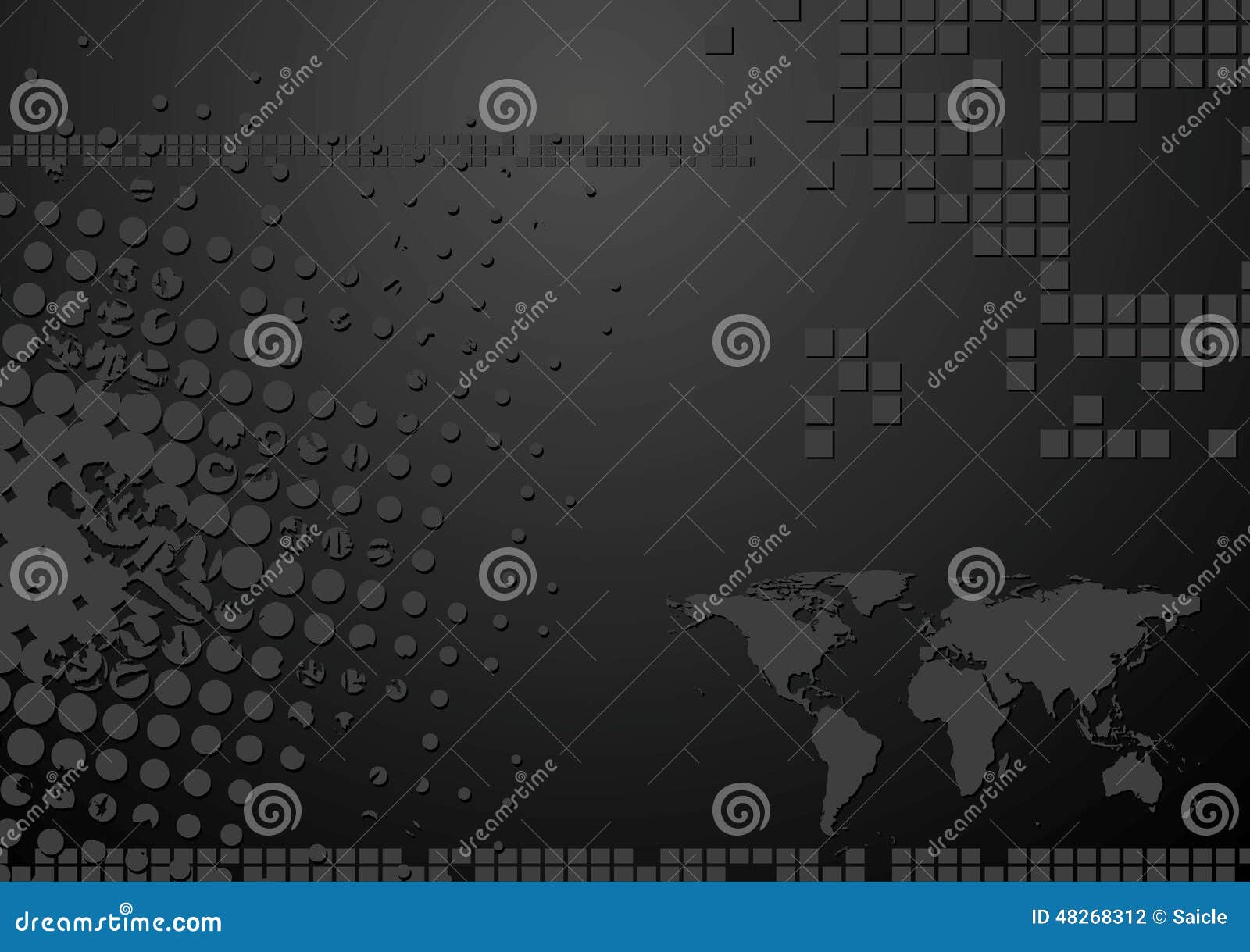 Dark Abstract Tech Background Stock Vector - Illustration of curve ...