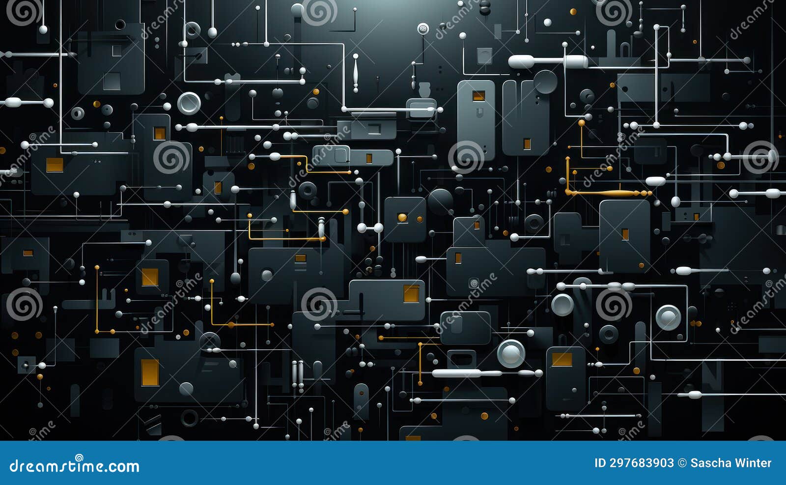 Dark Abstract Technical Background Stock Image - Image of structure ...