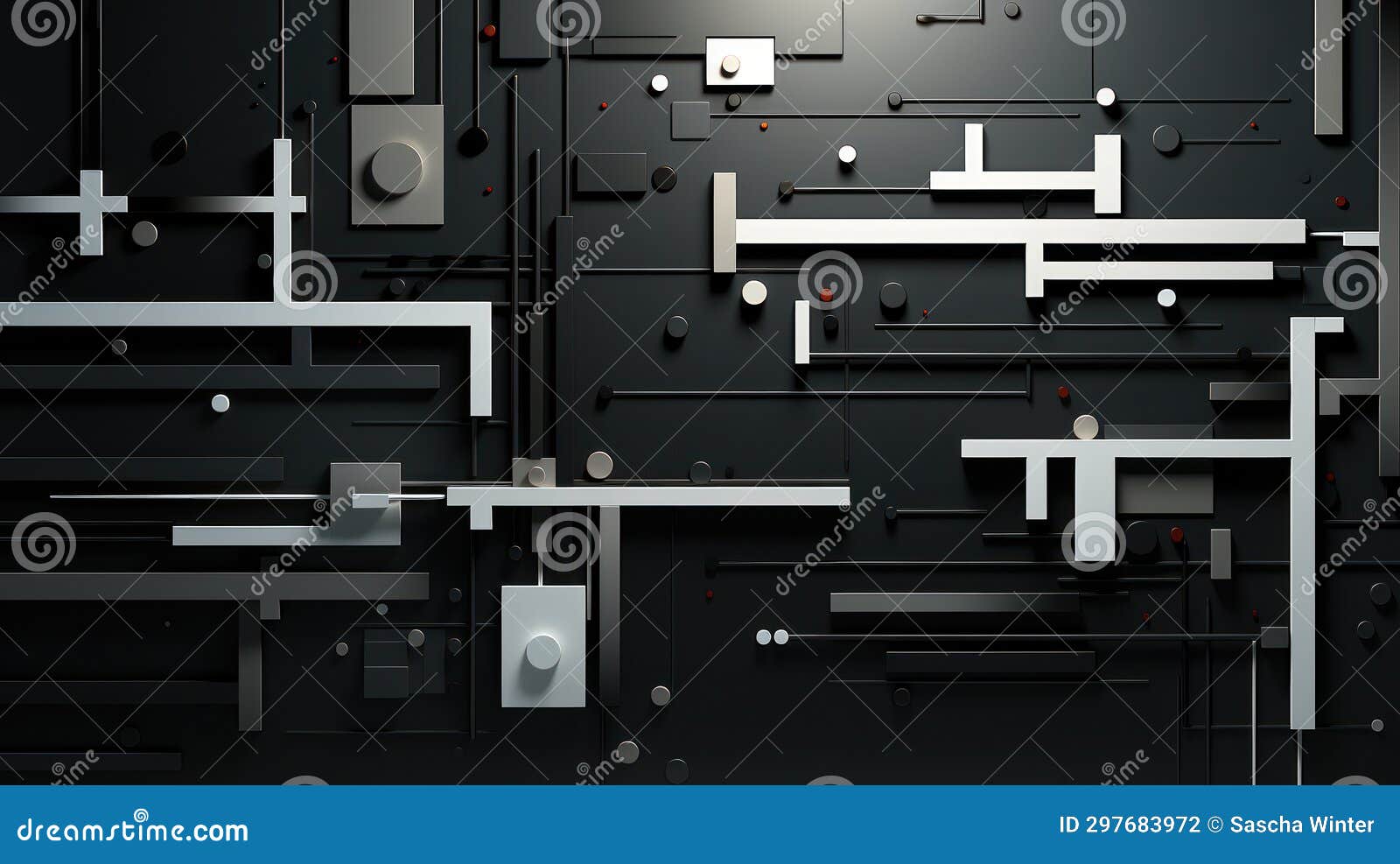 Dark Abstract Technical Background Stock Photo - Image of shadow ...