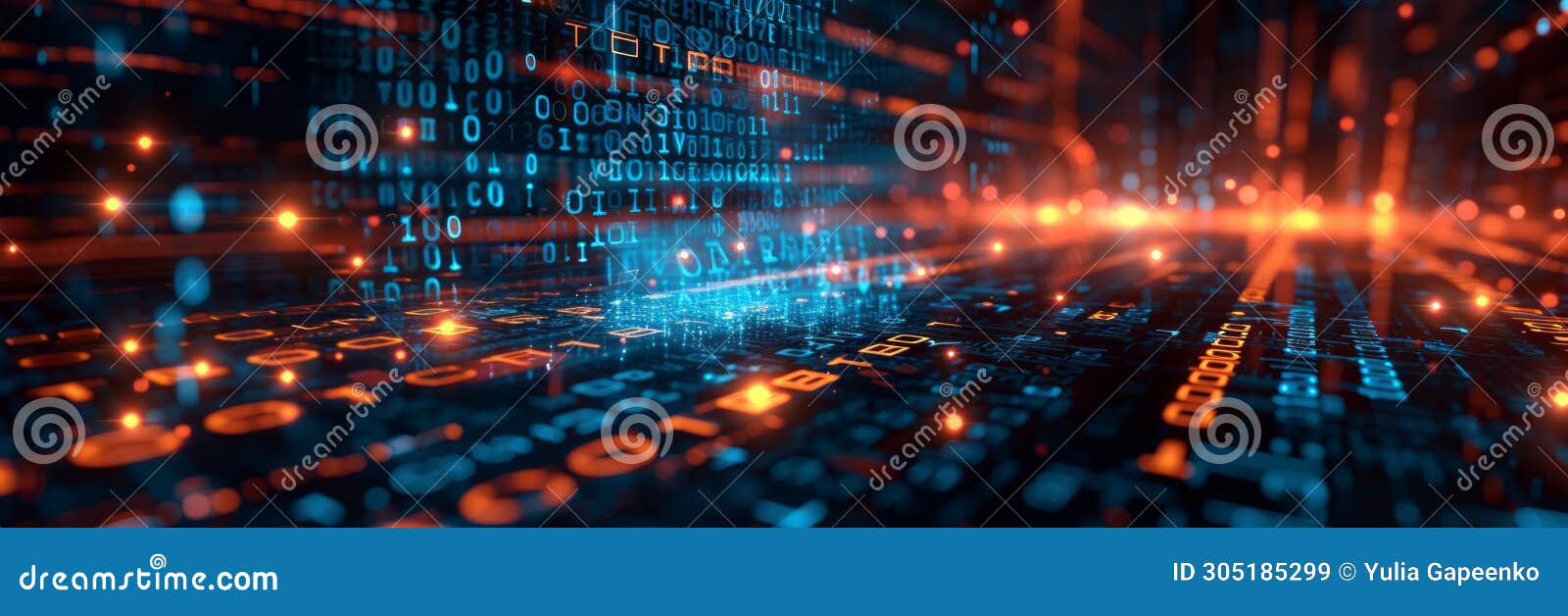 Dark Abstract Technology Background with Translucent Program Code Stock ...