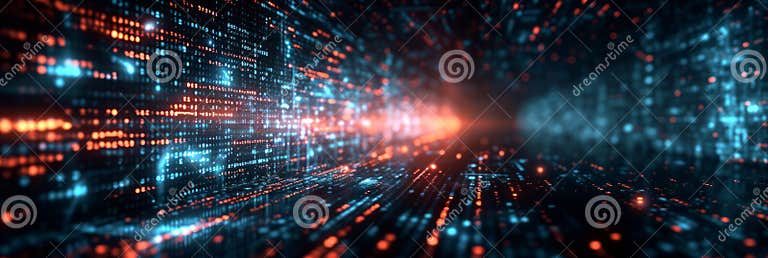 Dark Abstract Technology Background with Translucent Program Code Stock Photo - Image of design ...