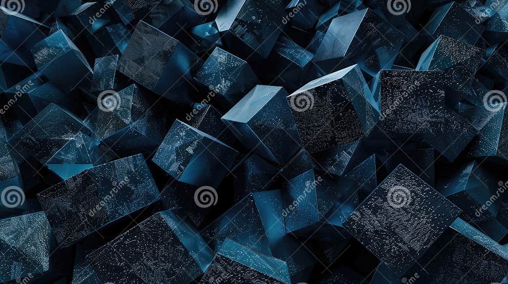 Dark Abstract Wavy Pattern in Deep Blue Tones. Modern Background Design ...