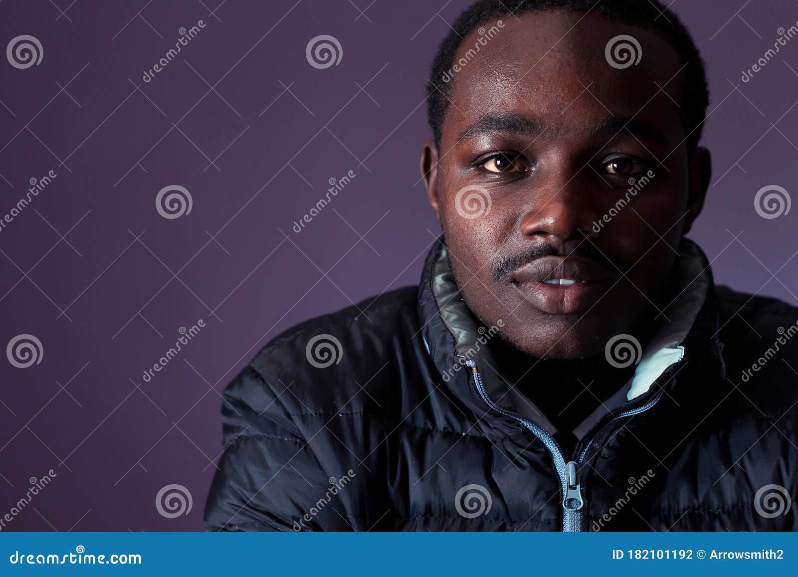 Dark African Man Posing with a Sad Expression Stock Photo - Image of ...