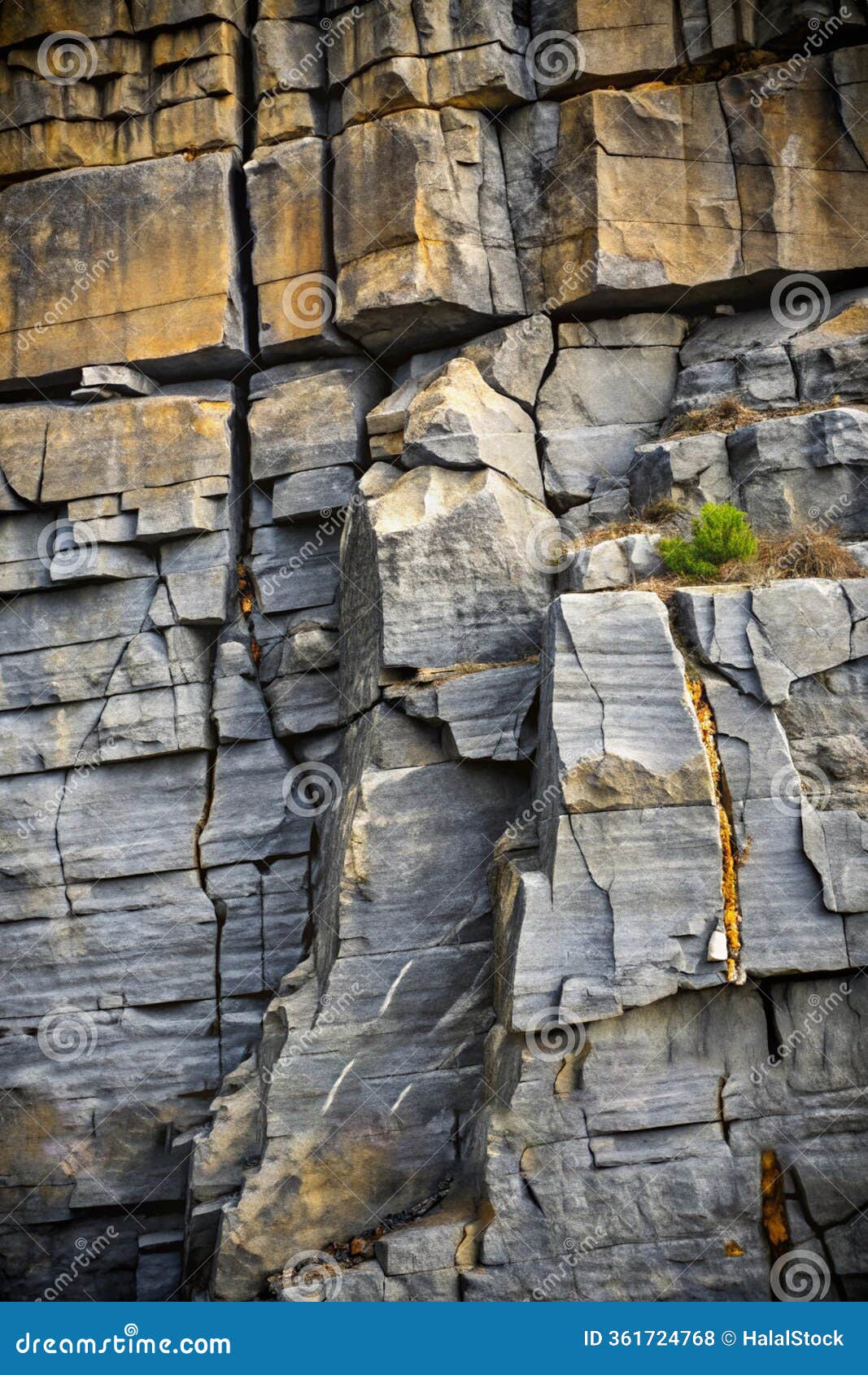 Cliff Face Layers Of Dark Grey Slate Rock Crevices, Detailed Rough ...