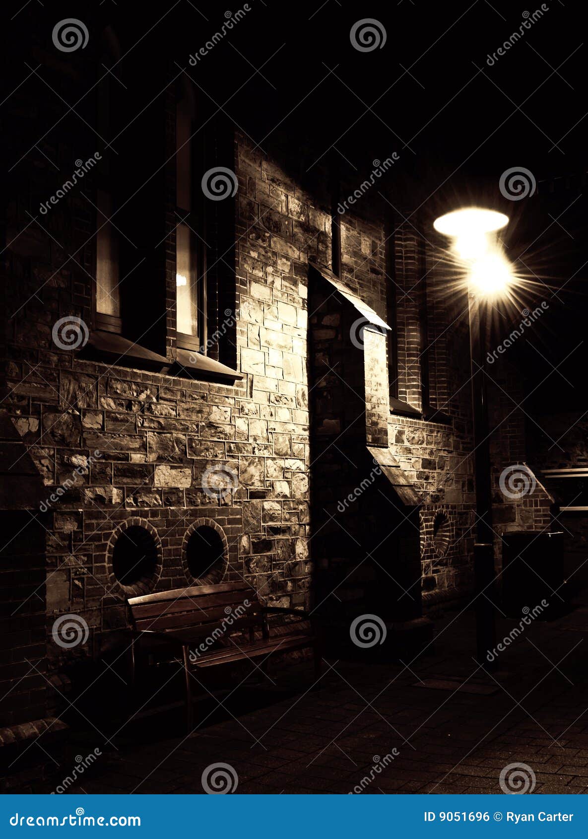 Dark Alley stock photo. Image of perspective, mystery - 9051696