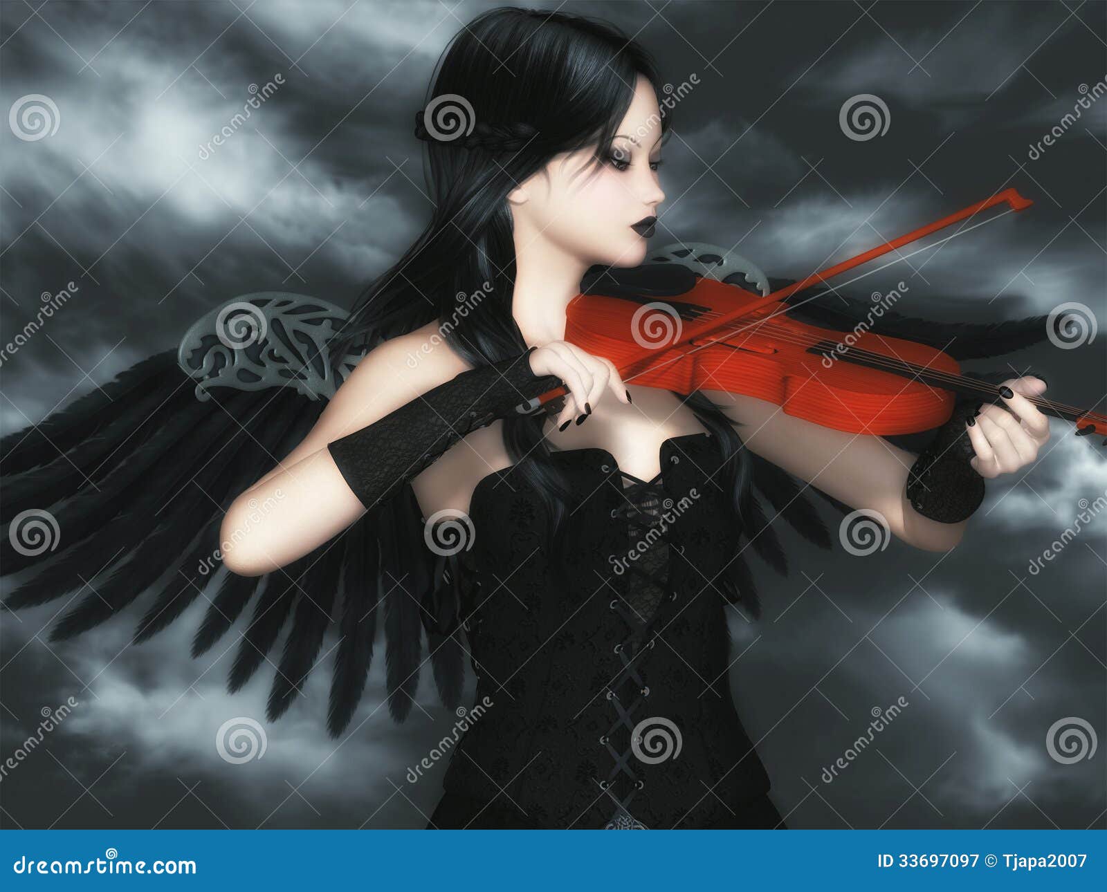 Dark Angel Music stock illustration. Illustration of alarm - 33697097