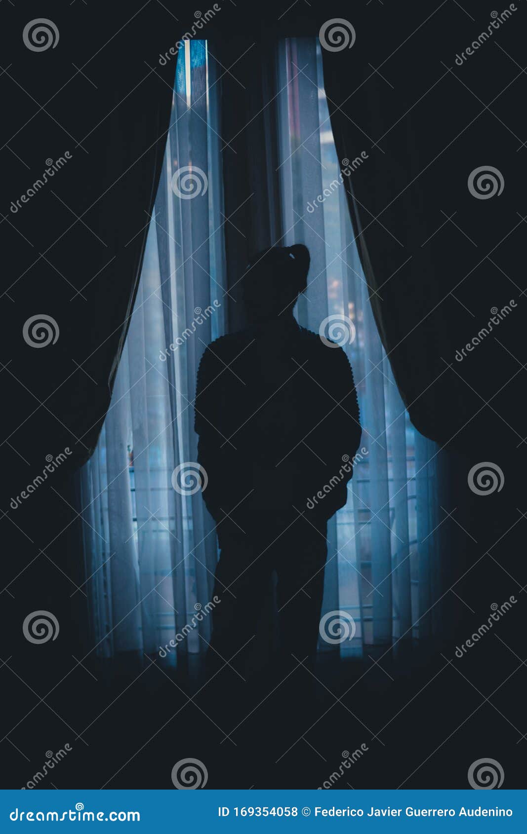 Dark and Artistic Silhouette Inside a Museum Stock Photo - Image of ...