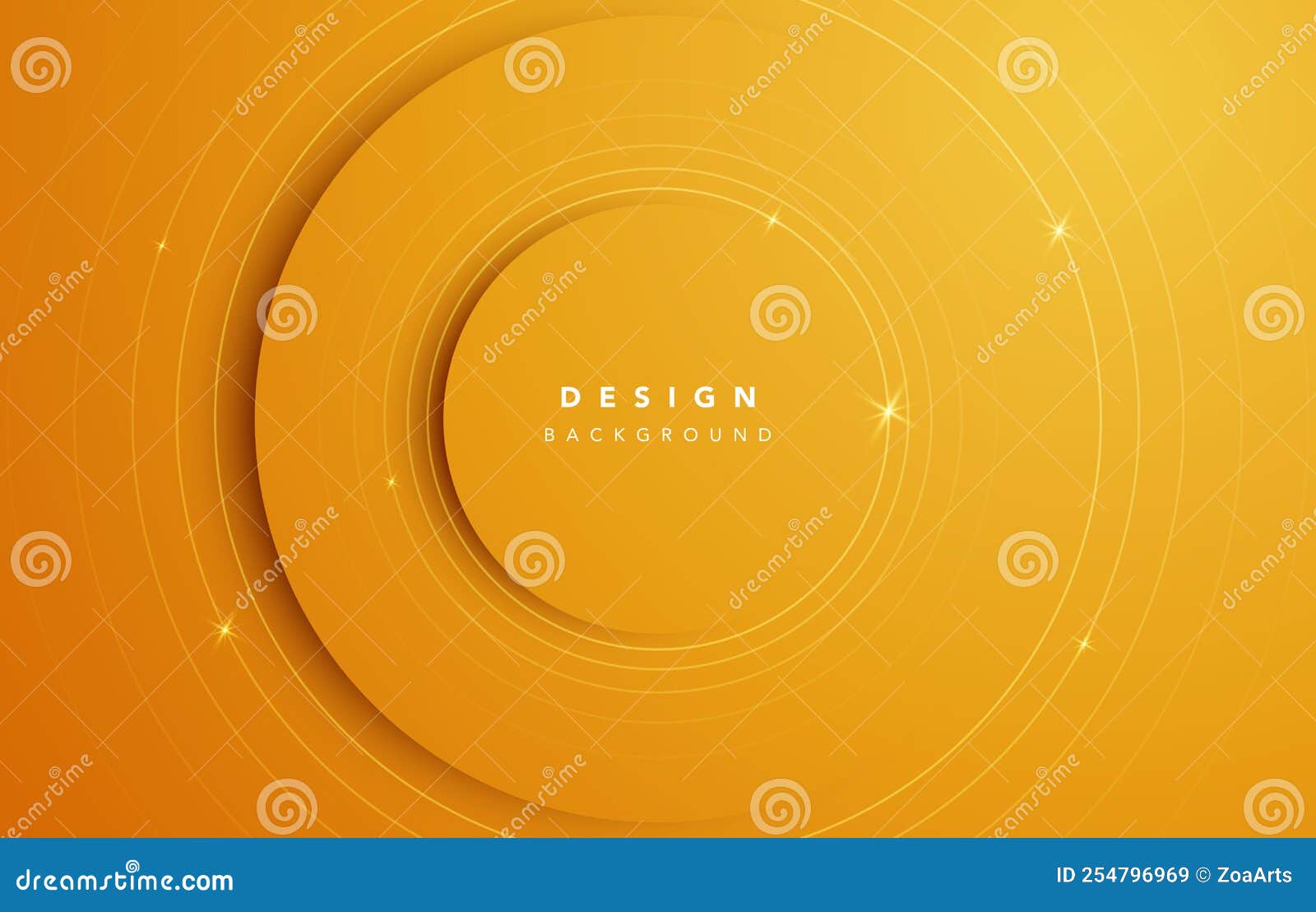 Vector Illustration Modern Abstract Orange Background Stock Vector ...