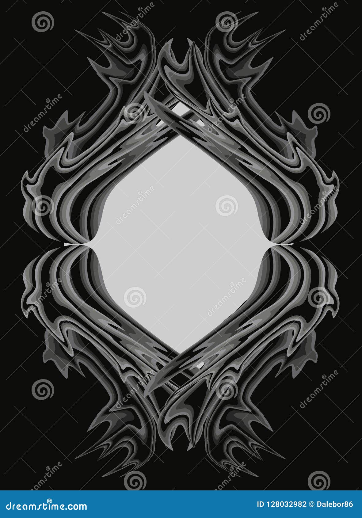 Dark Background with an Abstract Frame. Stock Vector - Illustration of ...