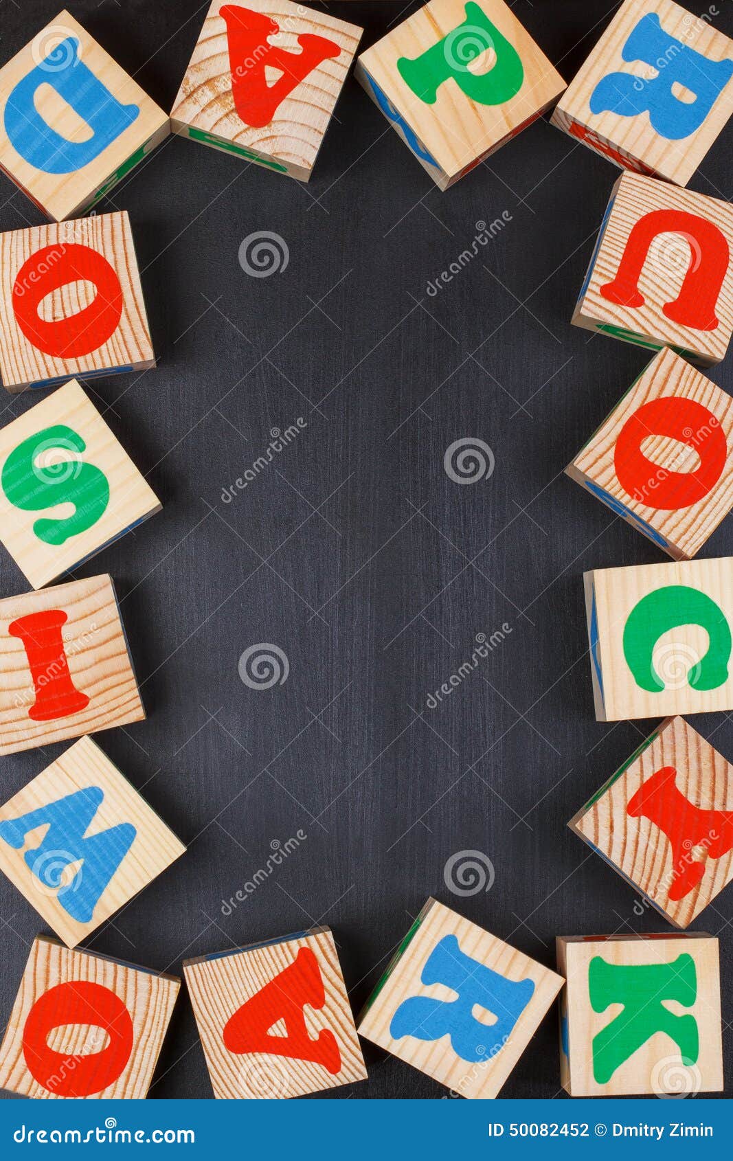 Dark Background with Alphabet Blocks Stock Photo - Image of brick ...
