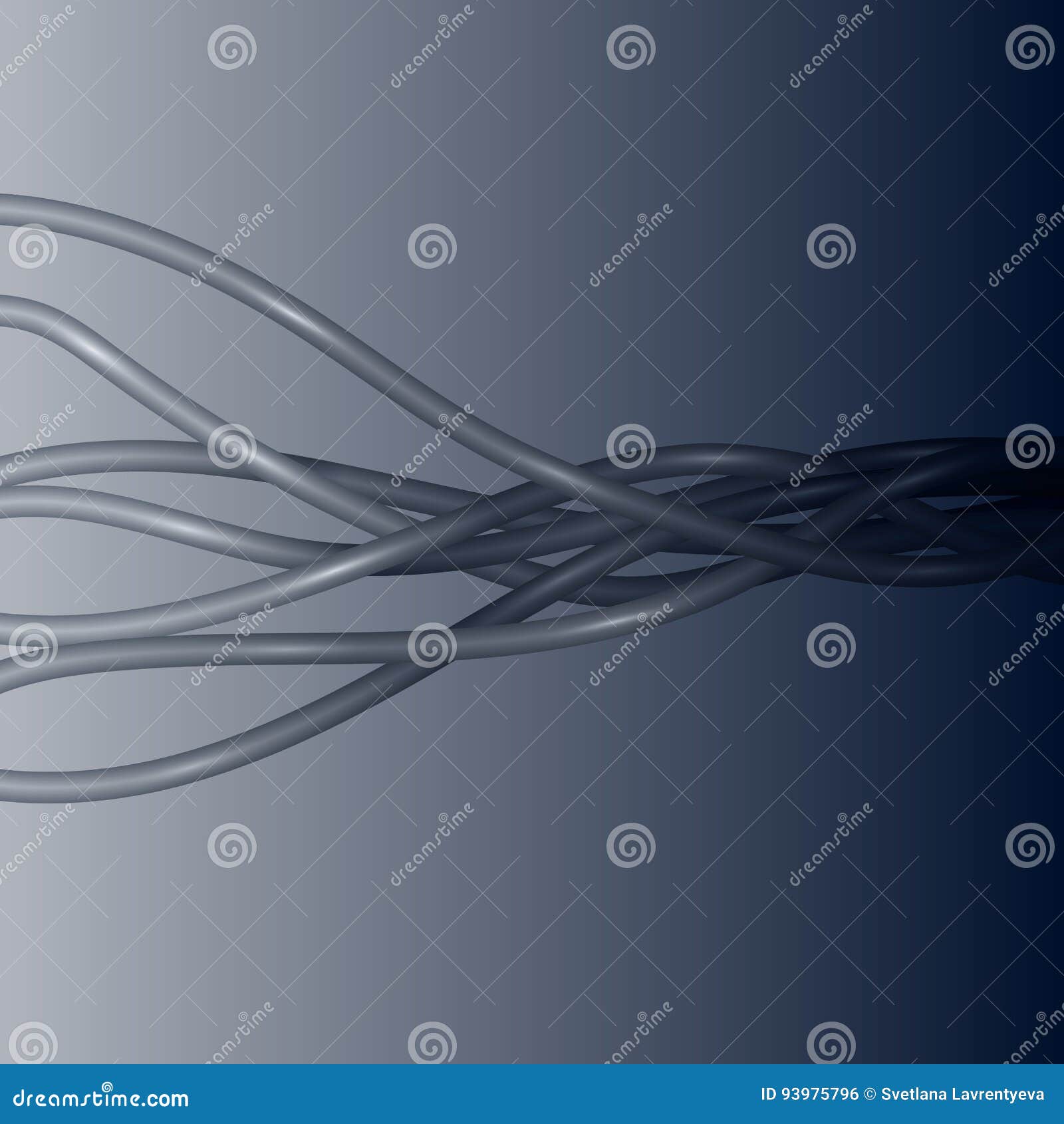 Dark Background with Blue Wires. Technological Background Stock Vector ...