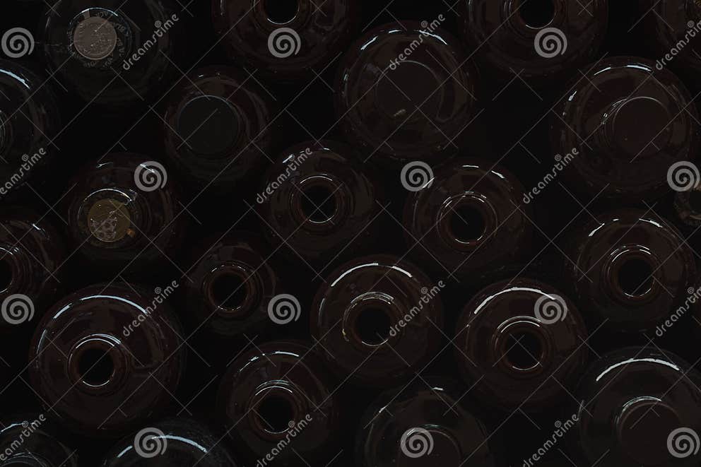 Dark Background with Bottle Necks, Ceramics Stock Photo - Image of ...