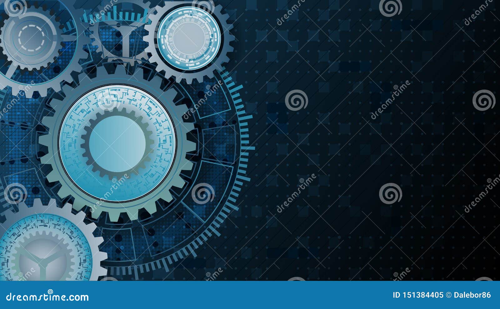 Dark Background with Cogs and Gears Stock Vector - Illustration of ...