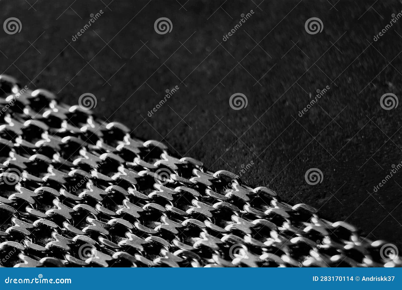 Dark Background with a Decorative Chain in the Corner Stock Photo ...