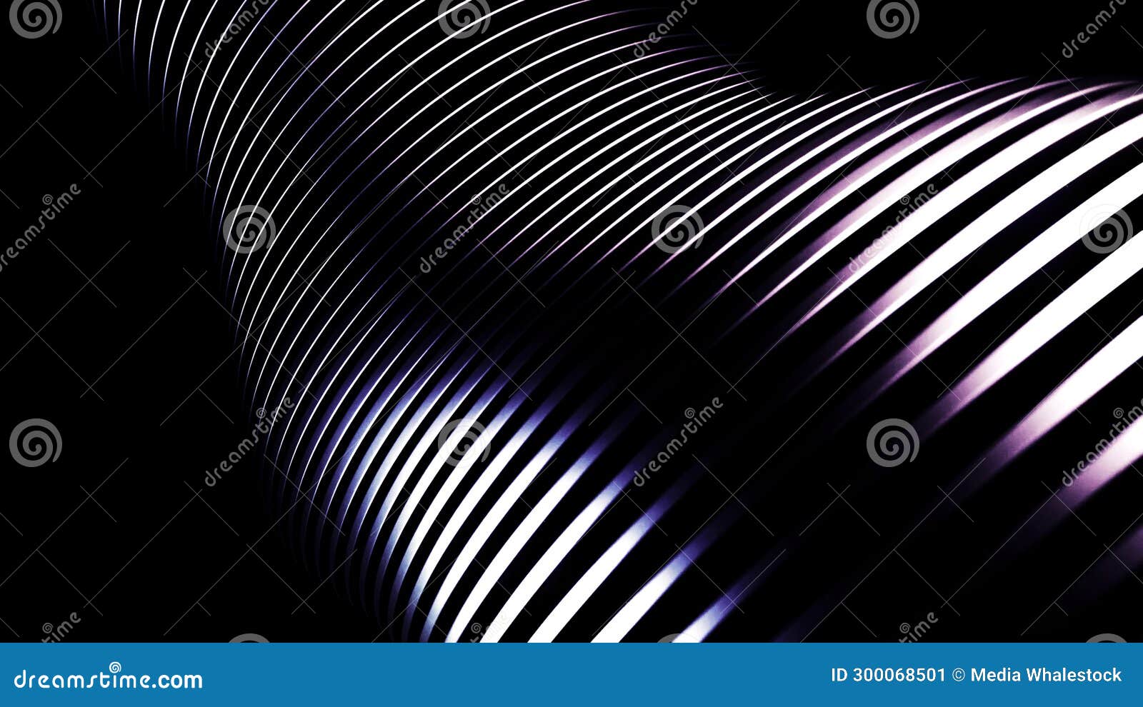 Dark Background. Design. Iridescent Multi-colored Stripes in 3D Format ...