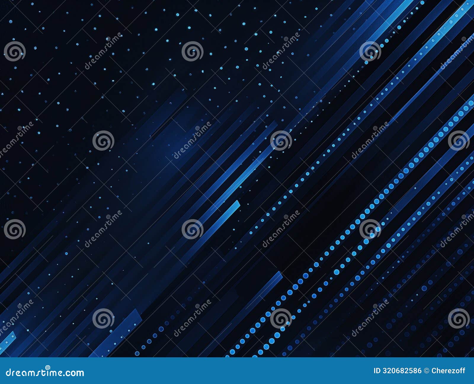 Abstract Blue Digital Lines and Dots Stock Photo - Image of dots ...