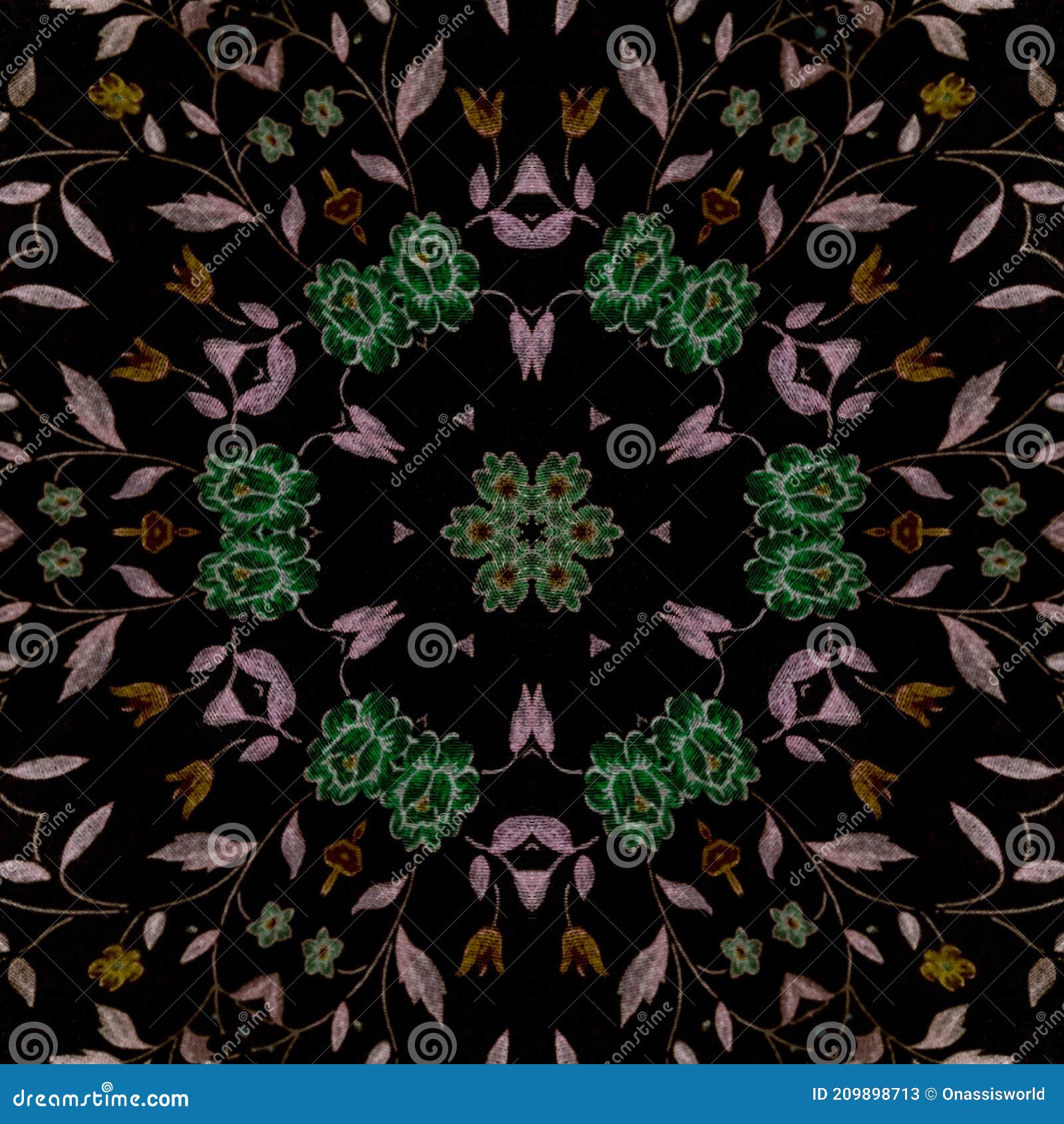 Unique Dark Background Flowers Abstract Art Stock Image - Image of dark ...